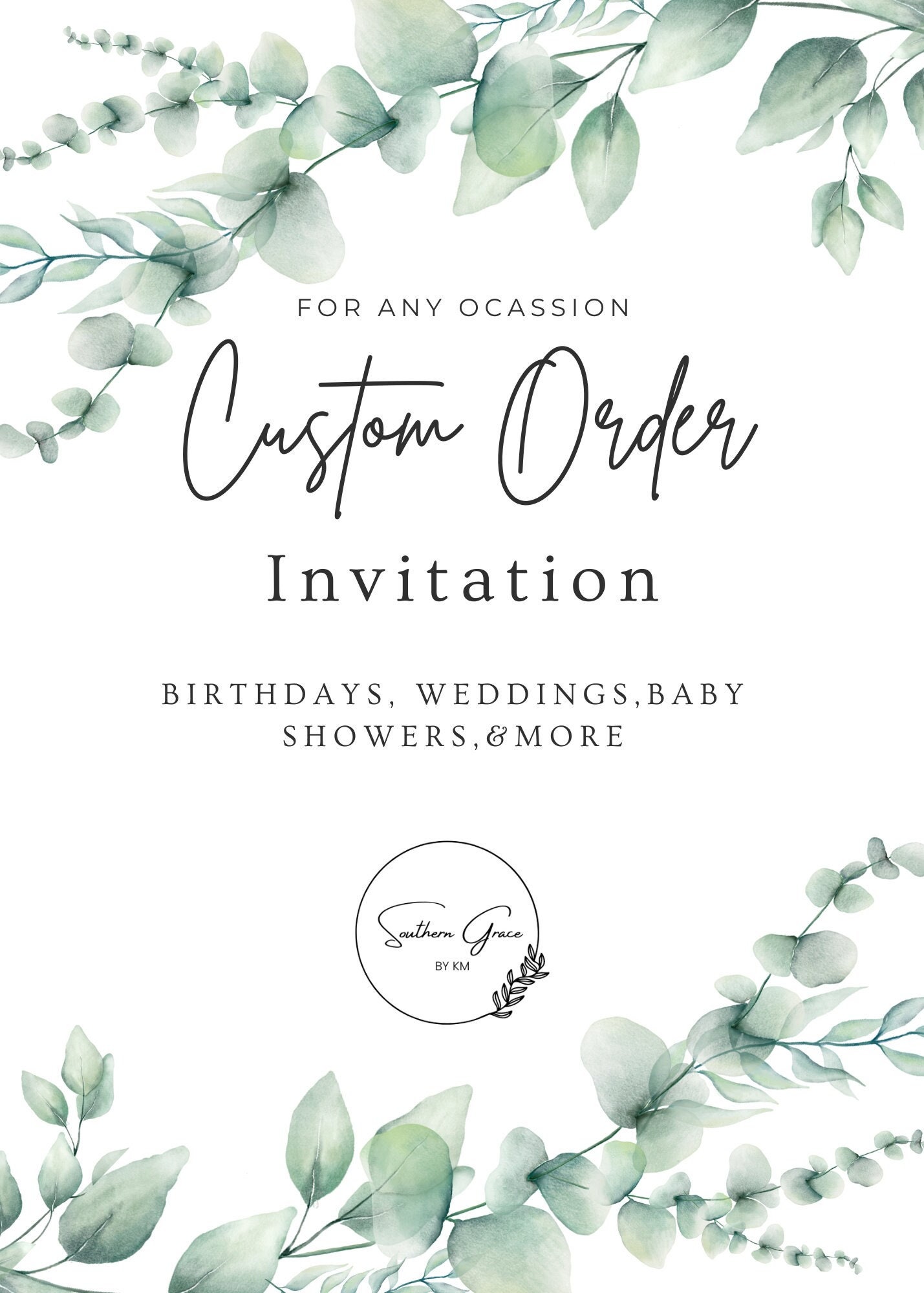 Custom Order Invitation for Any Occasion, Custom Birthday Invite ...