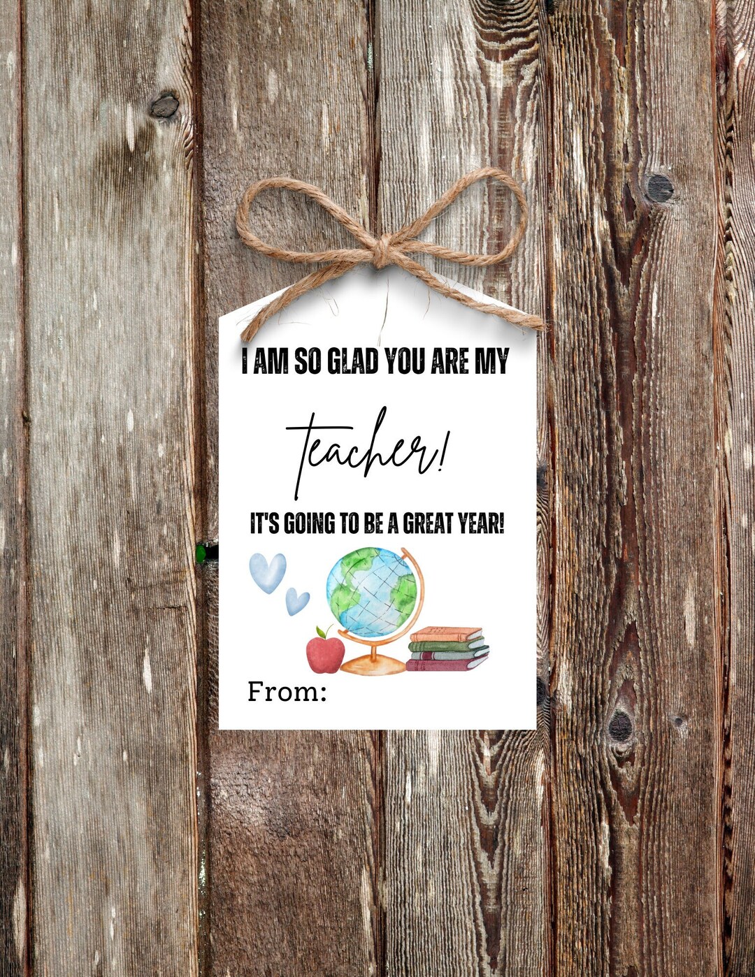 Teacher Gift Tag, Meet the Teacher Gift, First Day of School Gift, I Am ...
