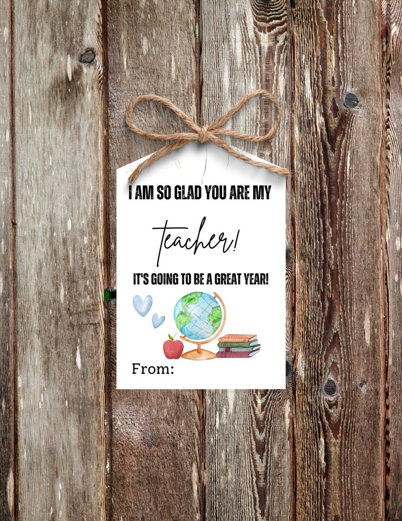 Teacher Gift Tag Meet the Teacher Gift First Day of School - Etsy