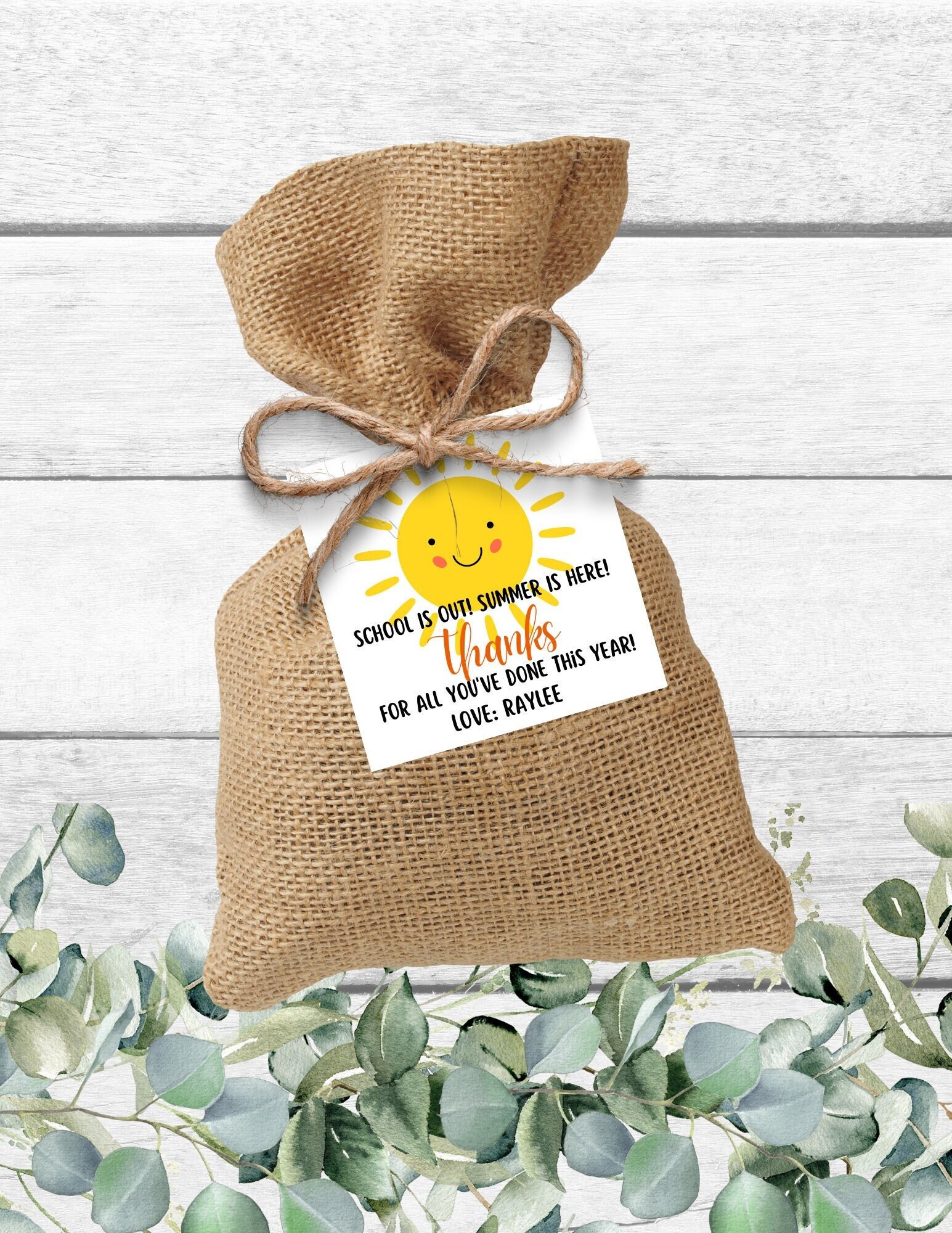 End of School Year Gift Tag Teacher End of Year Gift Tag - Etsy