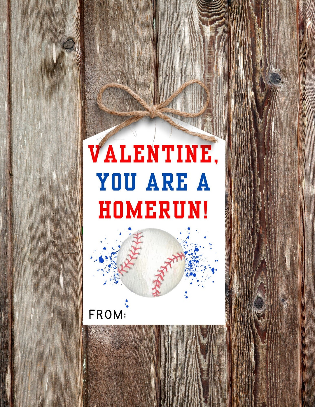 Baseball Valentine, Printable Valentine Cards for Kids,party Favor ...