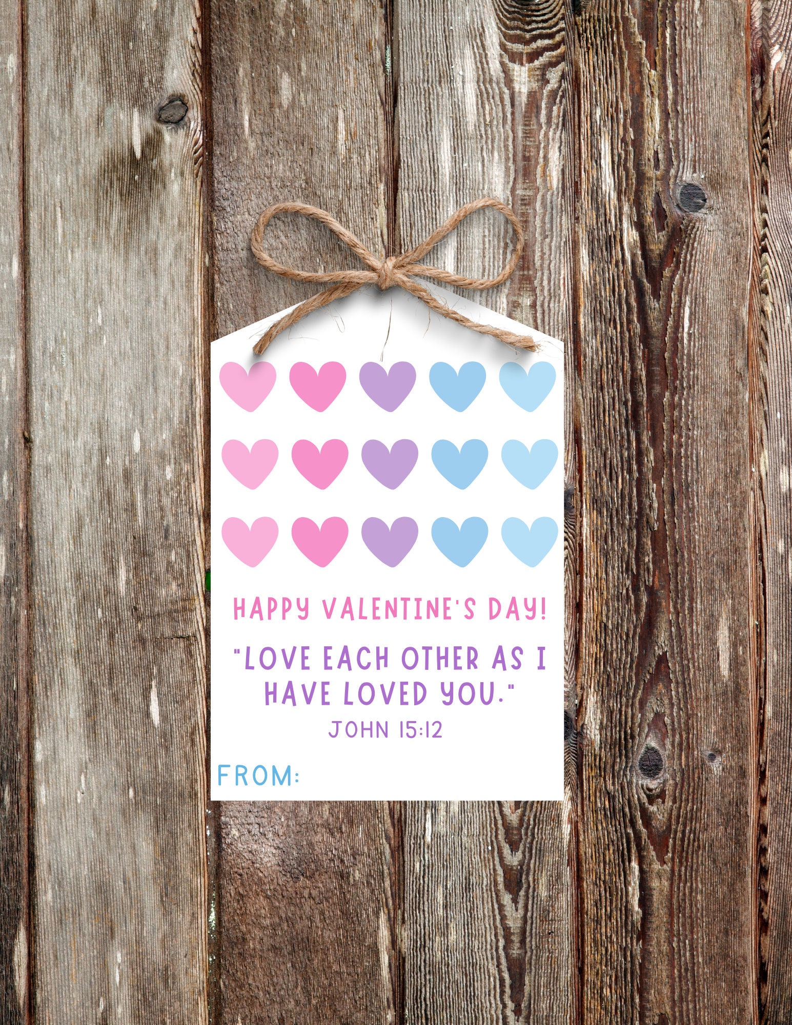 Printable Valentine Cards for Kids, Christian Godly Valentine, Party ...