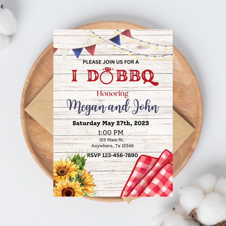 I Do Bbq Bridal Shower Invitation Couples Shower Invitation - Etsy