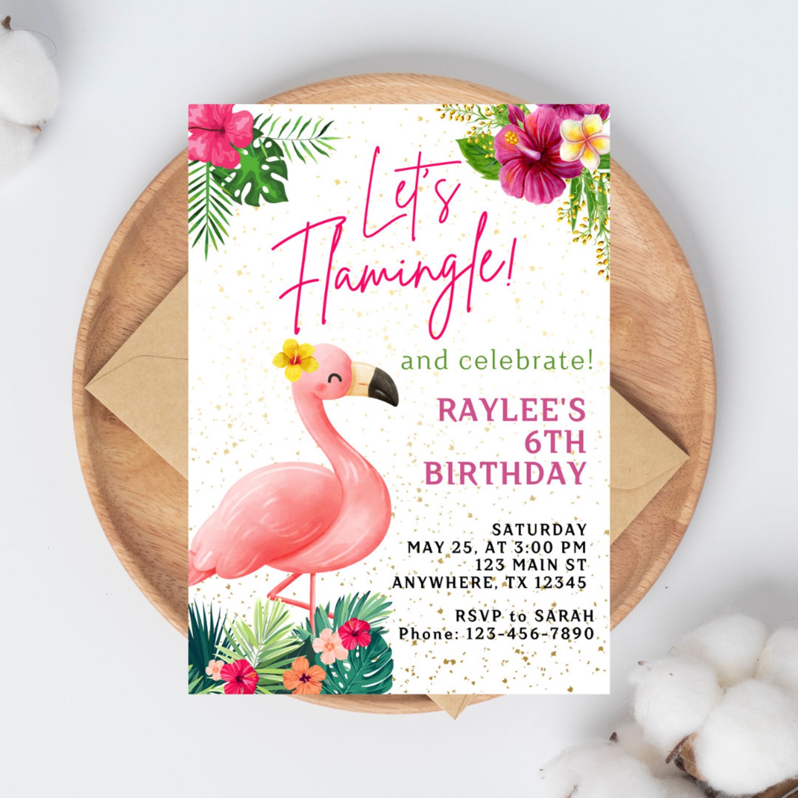 Flamingo Birthday Invitation, Flamingle Invitation, Tropical Summer ...