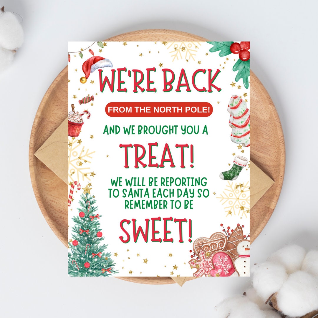 Two Elves Welcome Back Letter-digital Download Christmas Elf Return ...