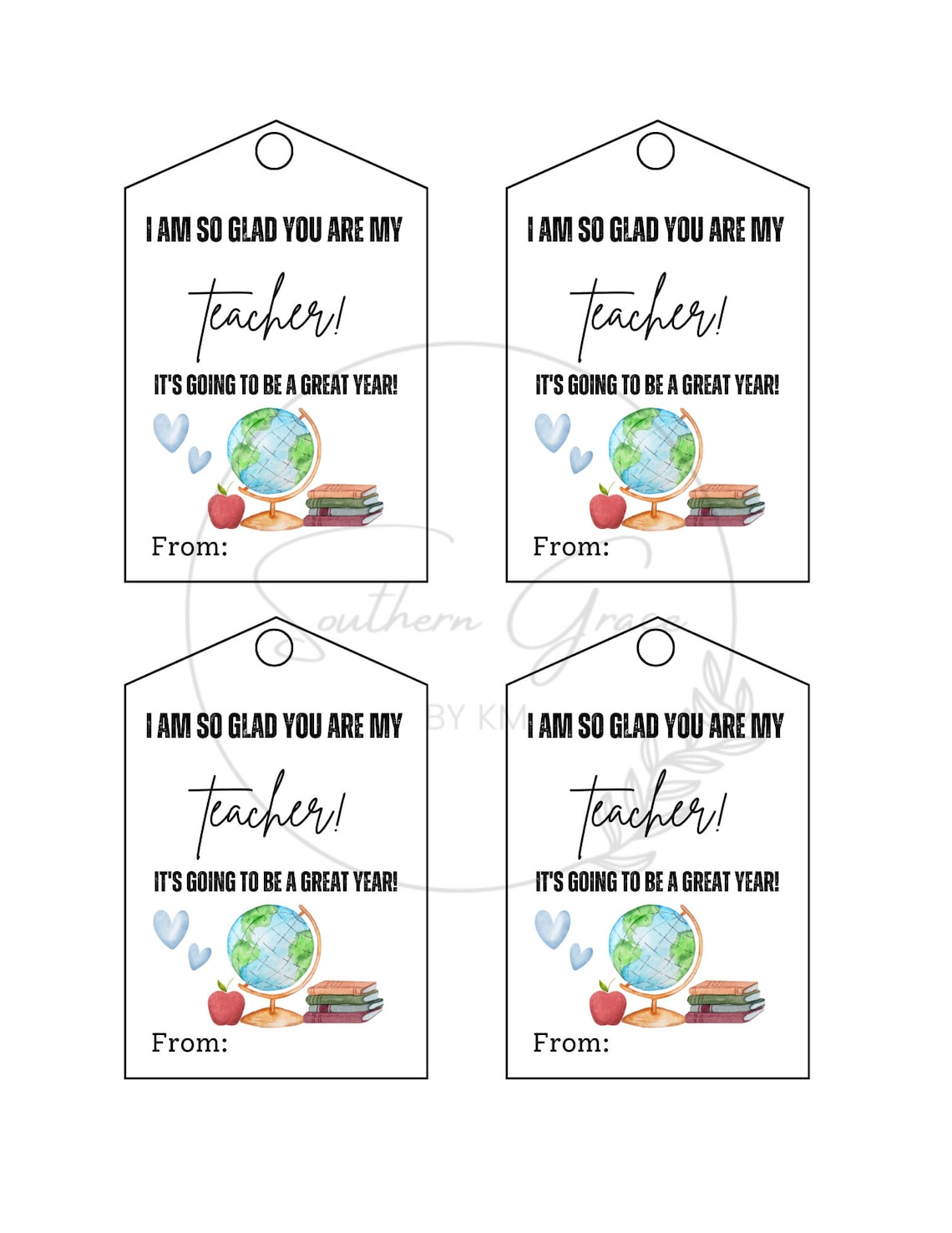 Teacher Gift Tag Meet the Teacher Gift First Day of School - Etsy