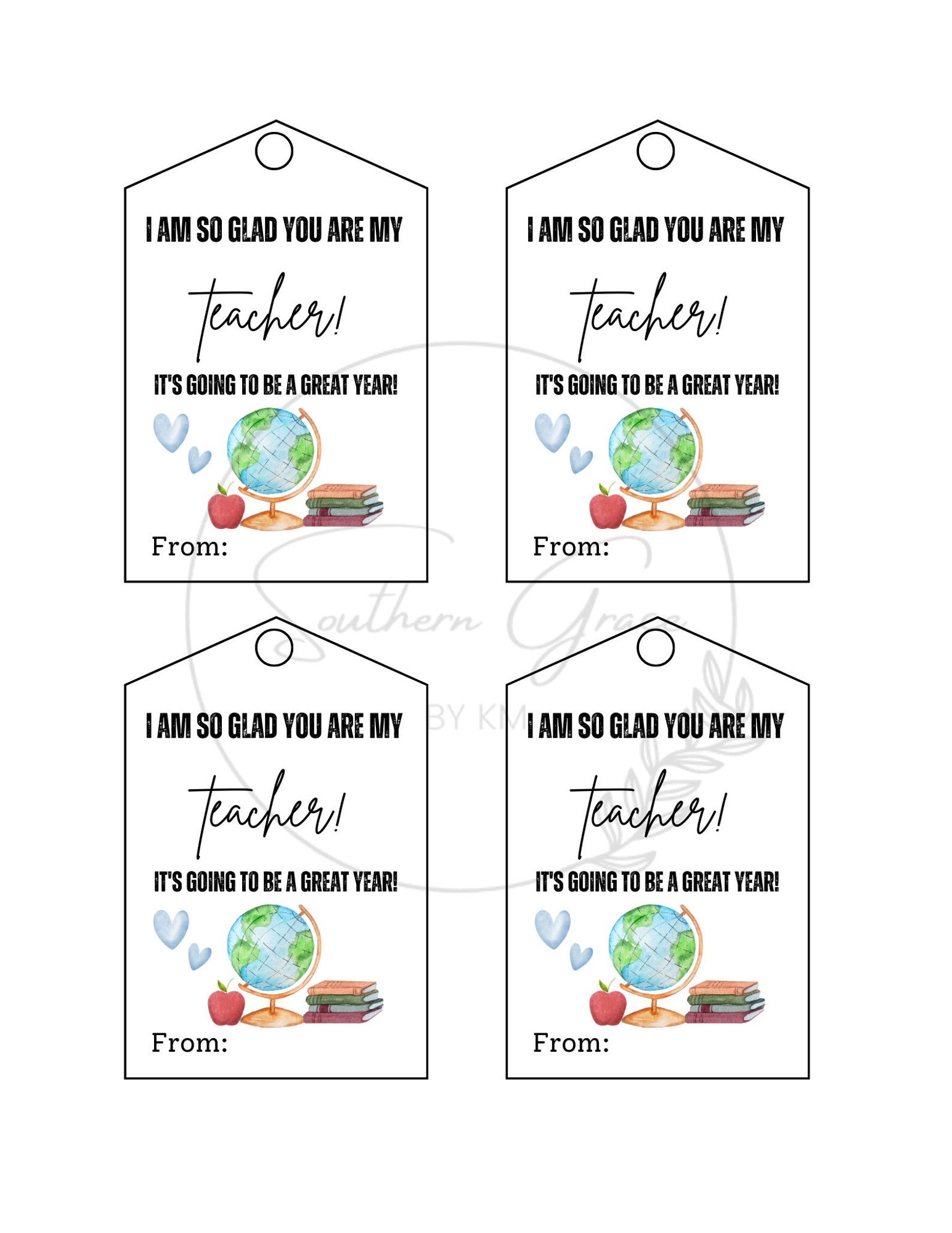 Teacher Gift Tag Meet the Teacher Gift First Day of School - Etsy