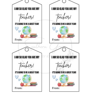 Teacher Gift Tag, Meet the Teacher Gift, First Day of School Gift, I Am ...