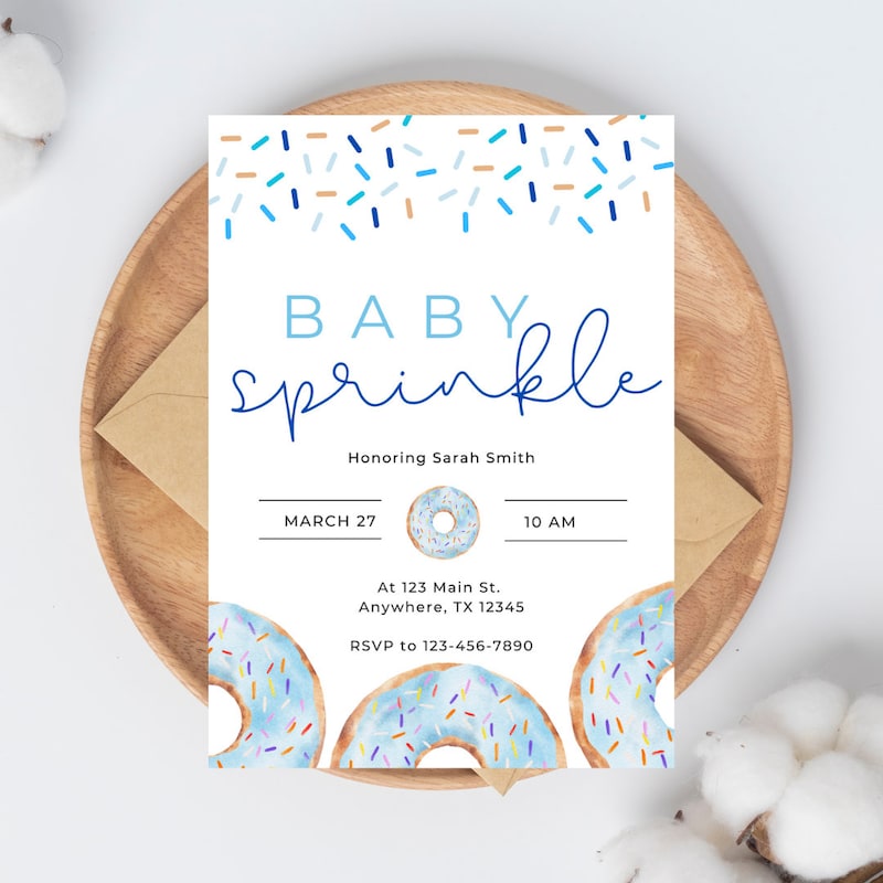 Sprinkle Invitation Boy - Etsy