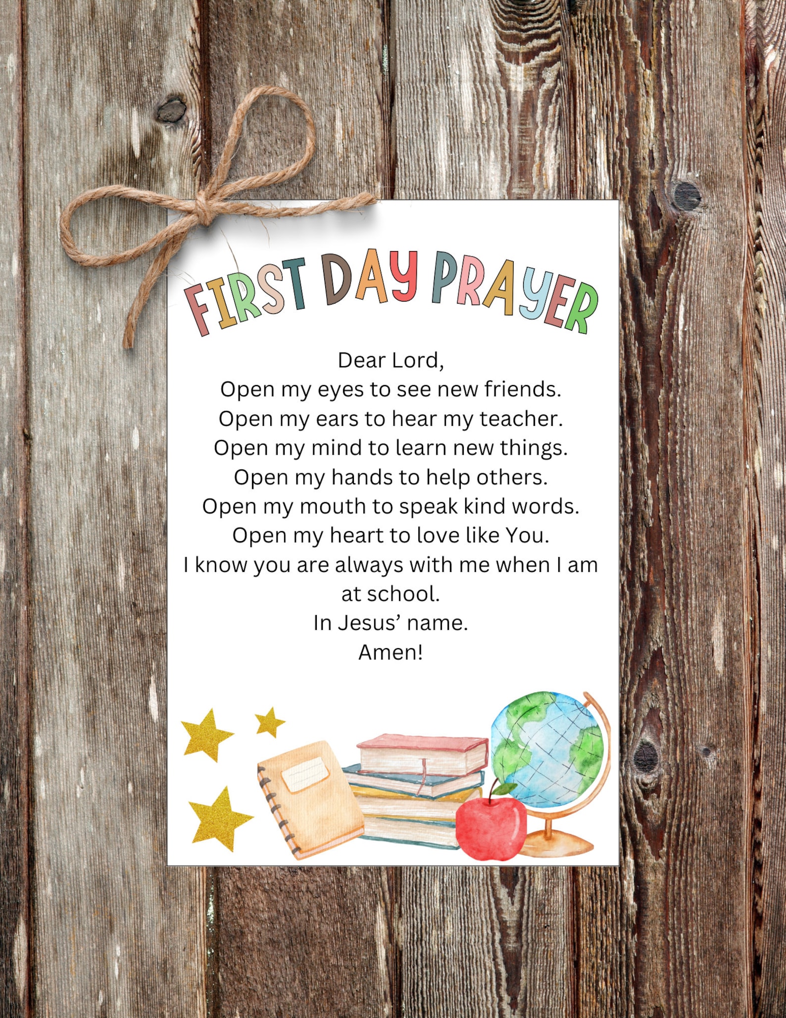 First Day of School Prayer, First Day Prayer, School Prayer, Christian ...