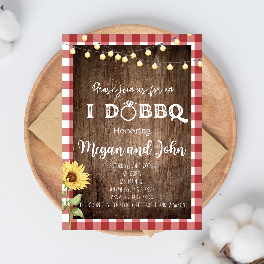 I Do Bbq, Bridal Shower Invitation, Couples Shower Invitation, Wedding ...