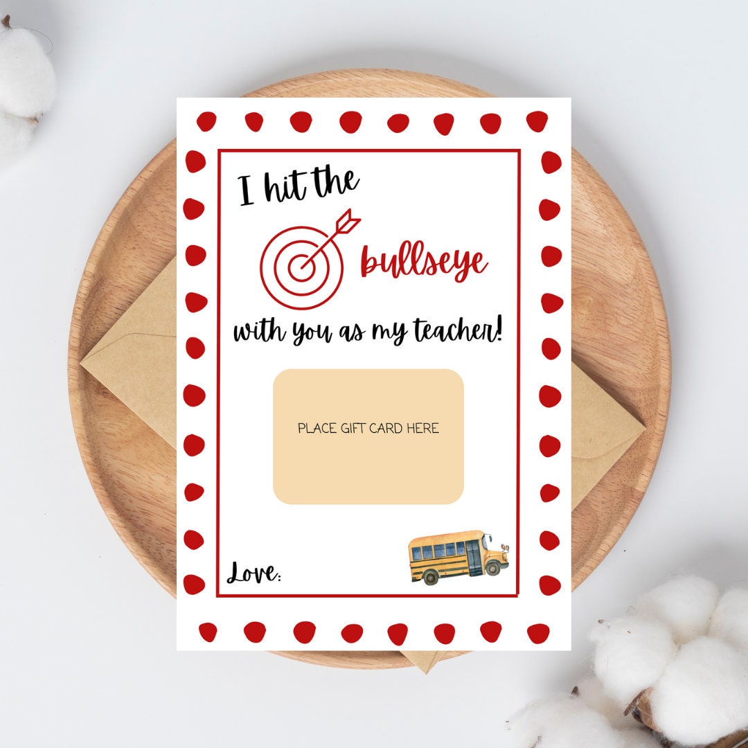 Back to School Meet the Teacher Gift-teacher Gift Card-first Day of ...