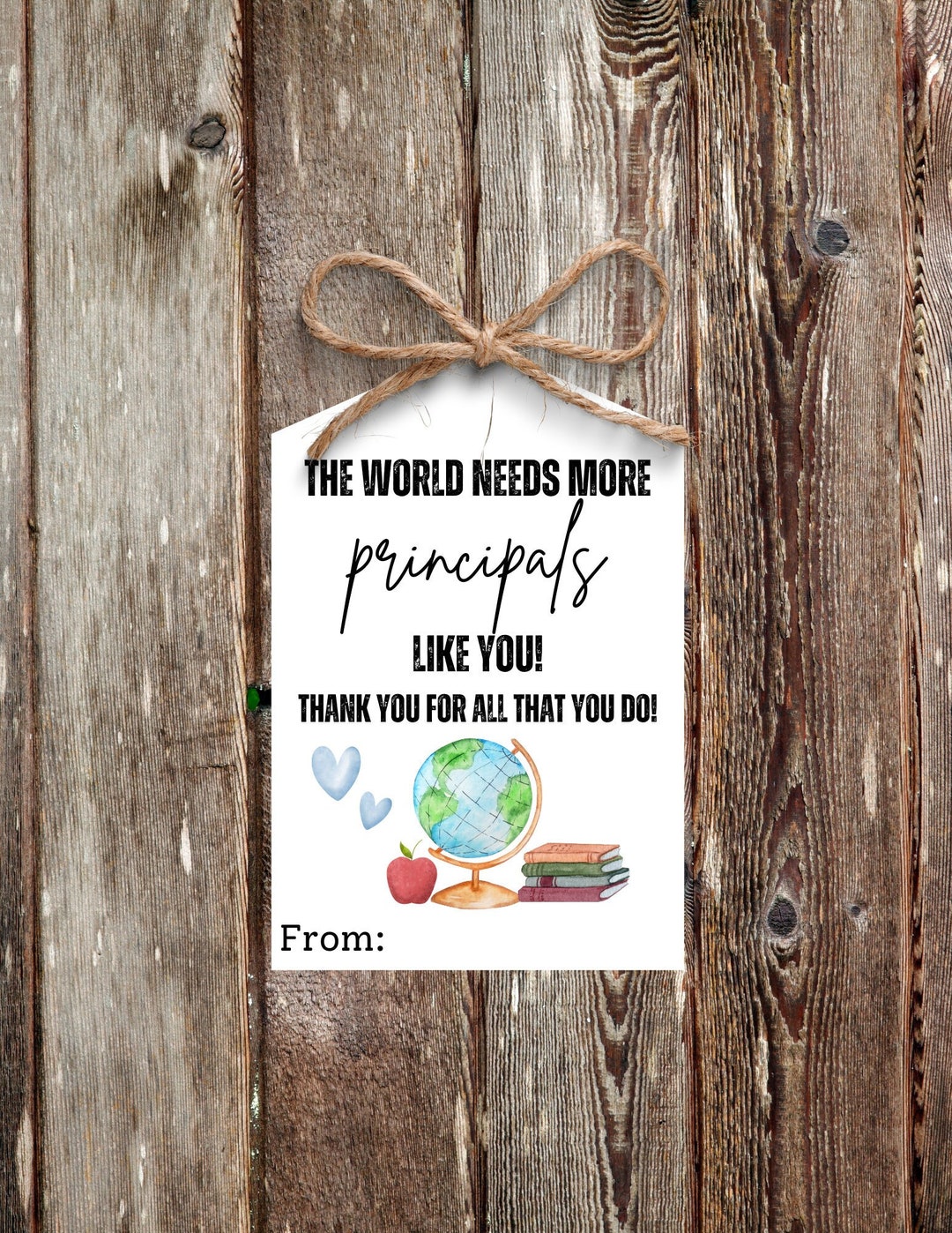 Principal Gift Tag, School Principal Gift, Teacher Appreciation ...