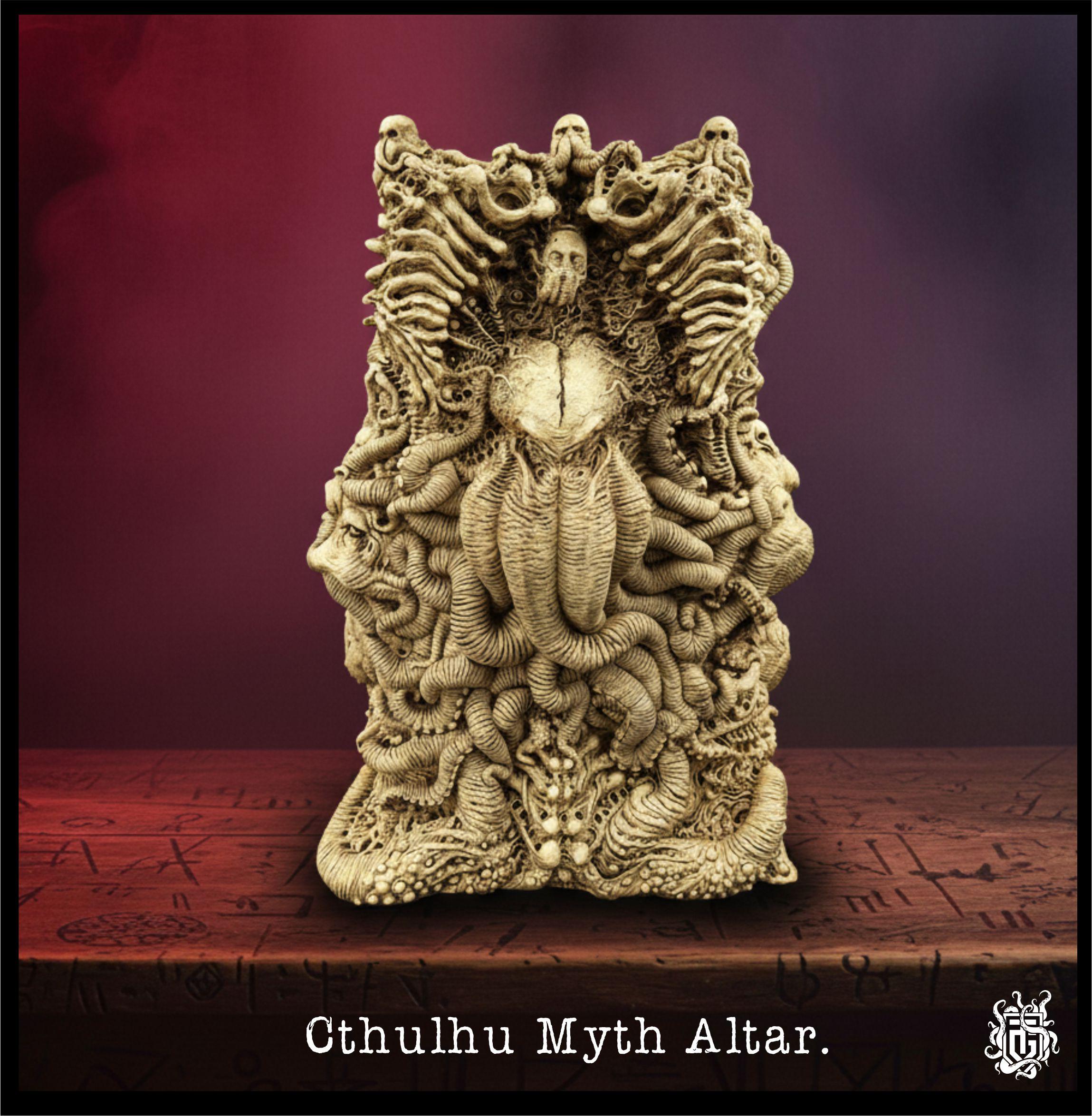Cthulhu Myth Altar.h.p.lovecraft .bone Painted Ver. - Etsy