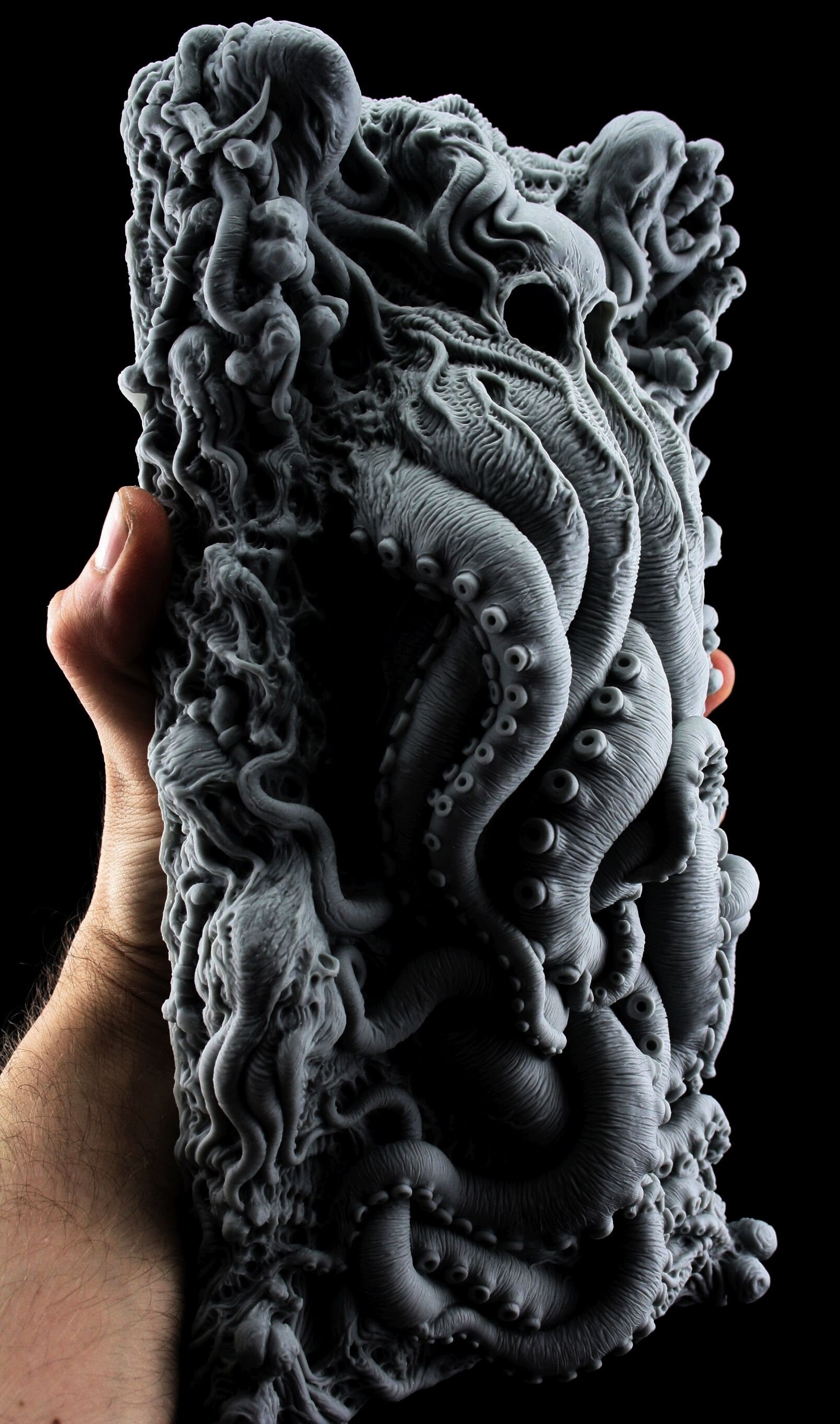 Cthulhu Genesis Wall Plaque. .h.p.lovecraft Handmade Sculpture - Etsy