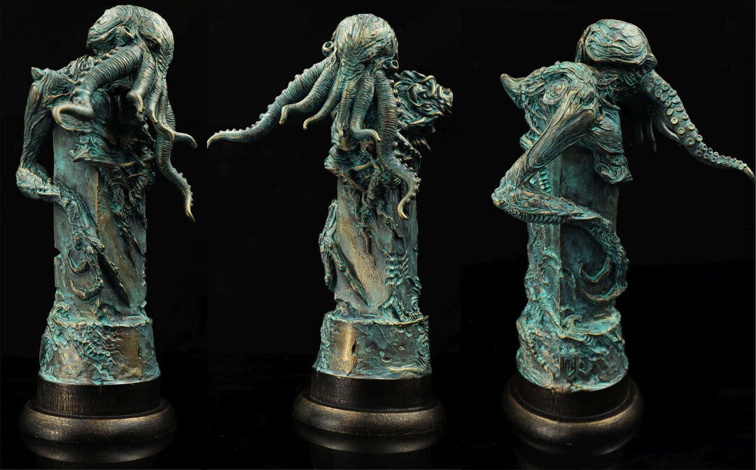 Cthulhu Bust Bronze Ver1 .h.p.lovecraft .handmade Collectible - Etsy