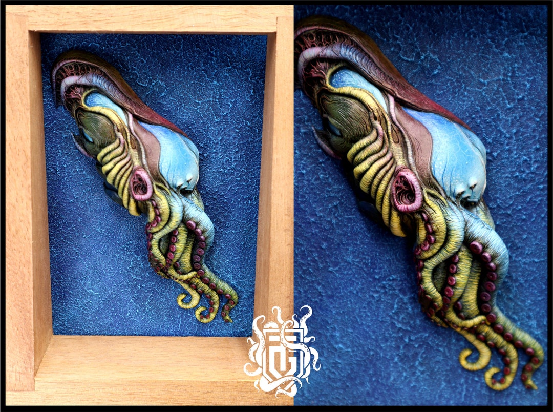 Cthulhu Old God Limited Blue Sea Edition /h.p.lovecraft / Handmade ...