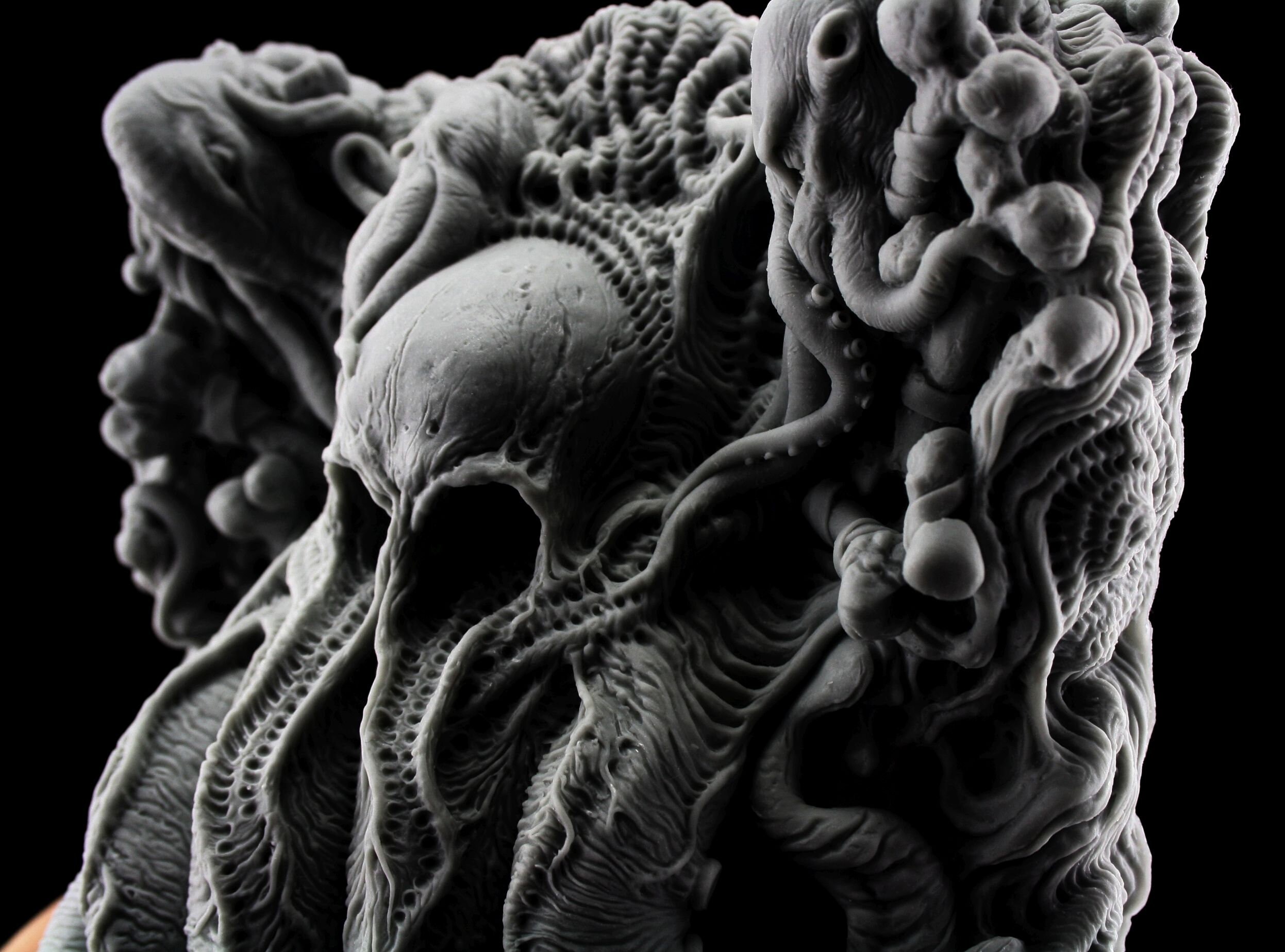 Cthulhu Genesis Wall Plaque. .h.p.lovecraft Handmade Sculpture - Etsy