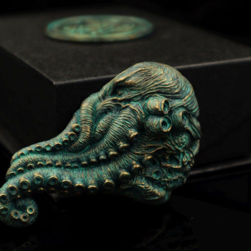 Cthulhu Myth Altar .h.p.lovecraft Handmade Bronze Painted - Etsy