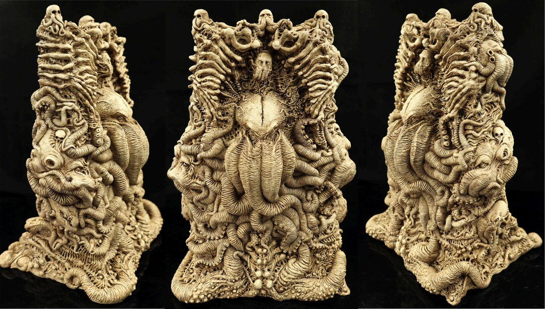 Cthulhu Myth Altar.h.p.lovecraft .bone Painted Ver. - Etsy