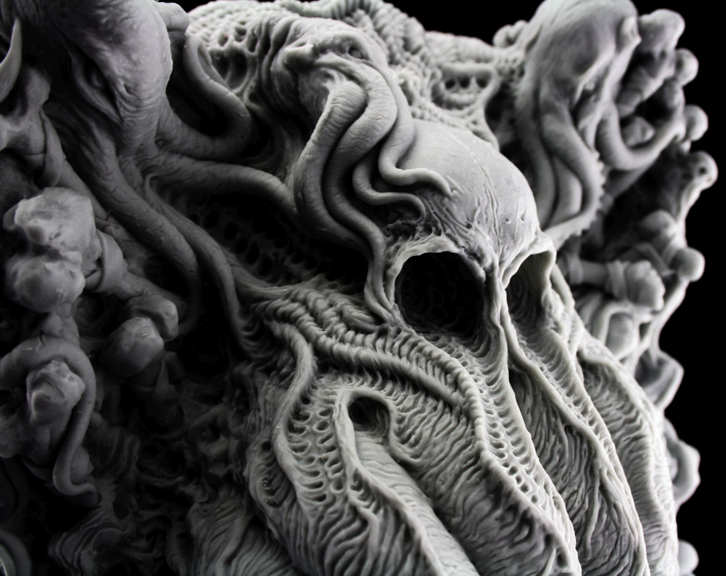 Cthulhu Genesis Wall Plaque. .h.p.lovecraft Handmade Sculpture - Etsy