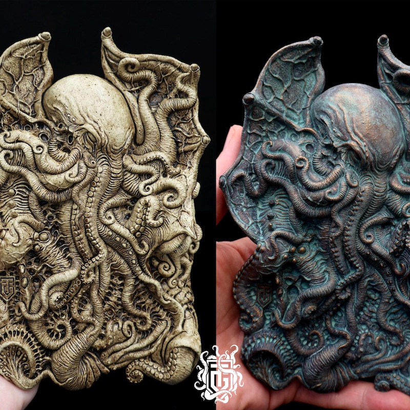 Bajorrelieve cthulhu - Etsy México