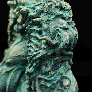 Cthulhu Myth Altar .h.p.lovecraft Handmade Bronze Painted Sculpture - Etsy