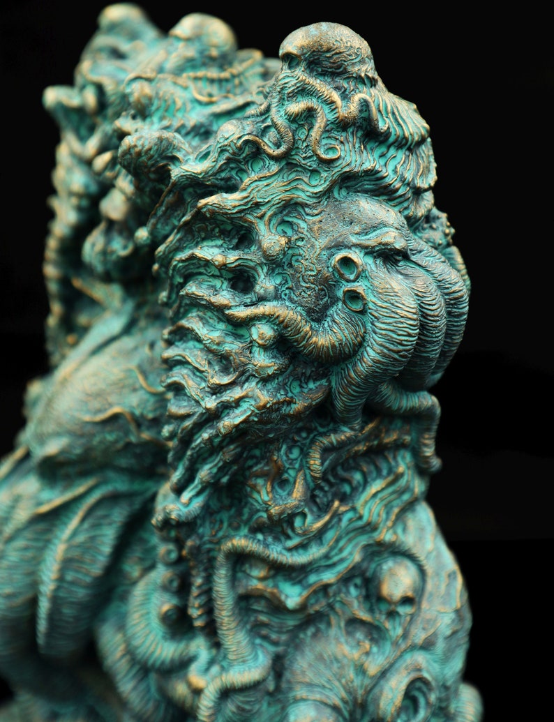 Cthulhu Myth Altar .h.p.lovecraft Handmade Bronze Painted - Etsy