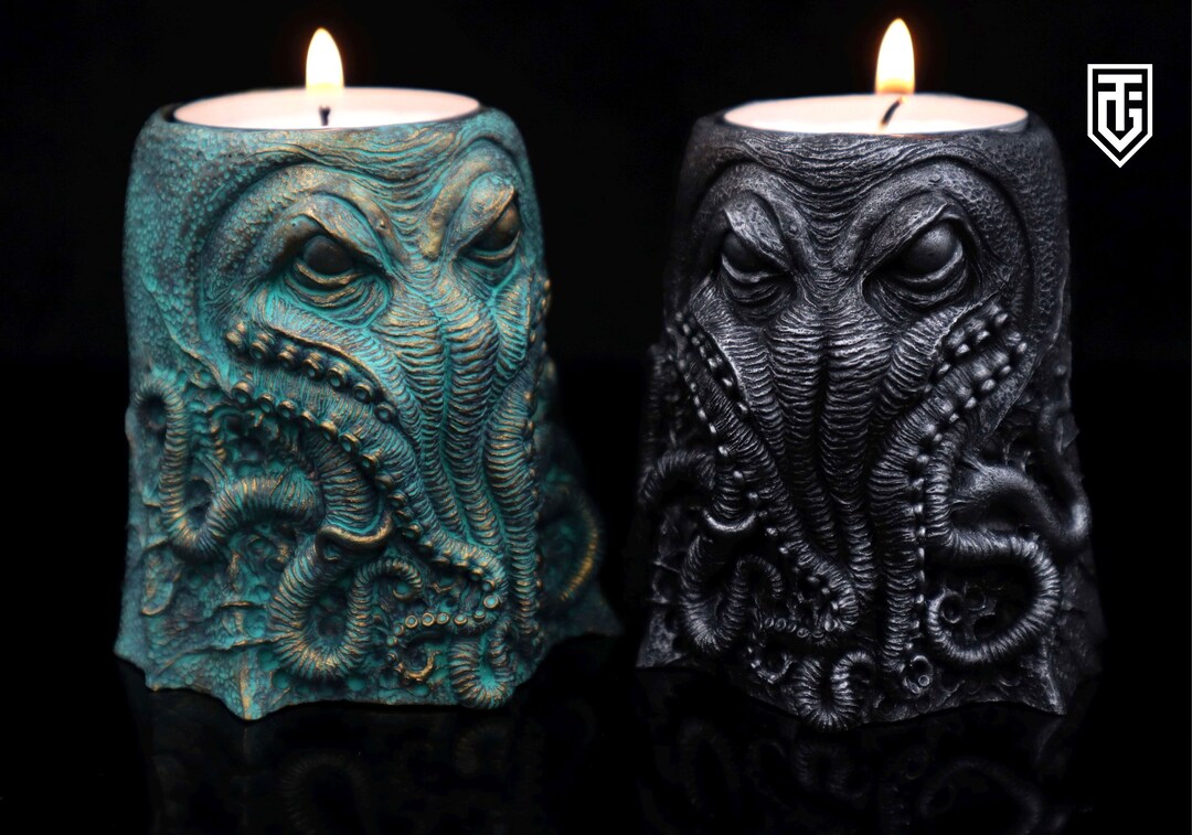 Eldritch the Cthulhu Cult Candle Holder . H.p.lovecraft Luxury - Etsy