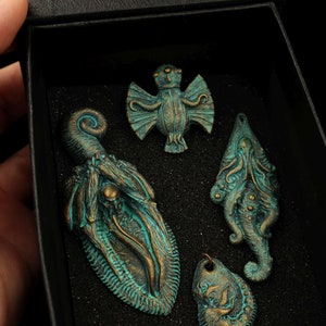 Lovecraft Cthulhu Necklace Pendant Amulets. H.P. LOVECRAFT - Etsy