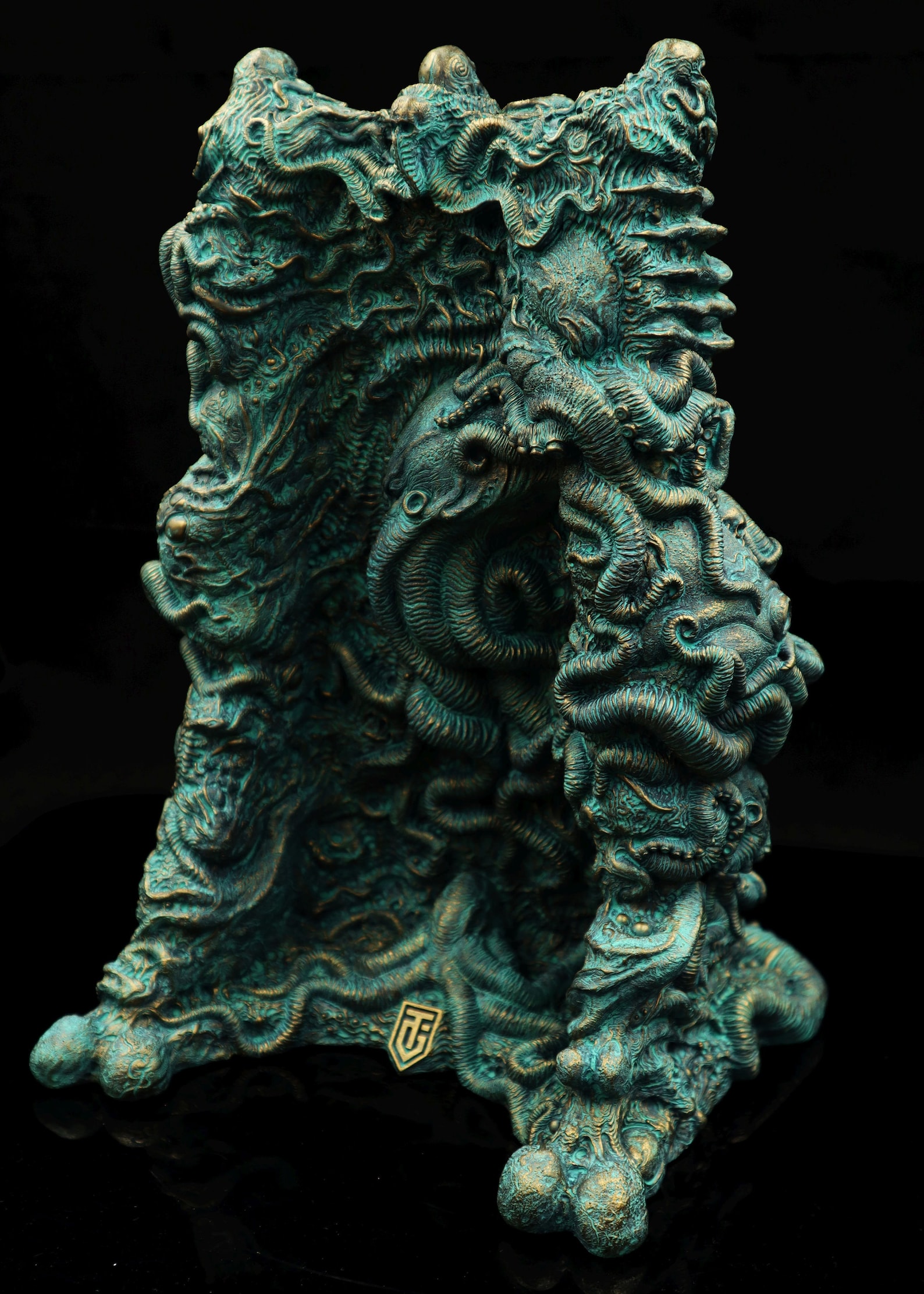 Cthulhu Myth Altar .h.p.lovecraft Handmade Bronze Painted - Etsy