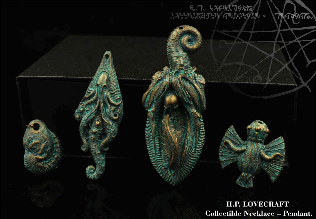 Lovecraft Cthulhu Necklace Pendant Amulets. H.P. LOVECRAFT Mythos ...