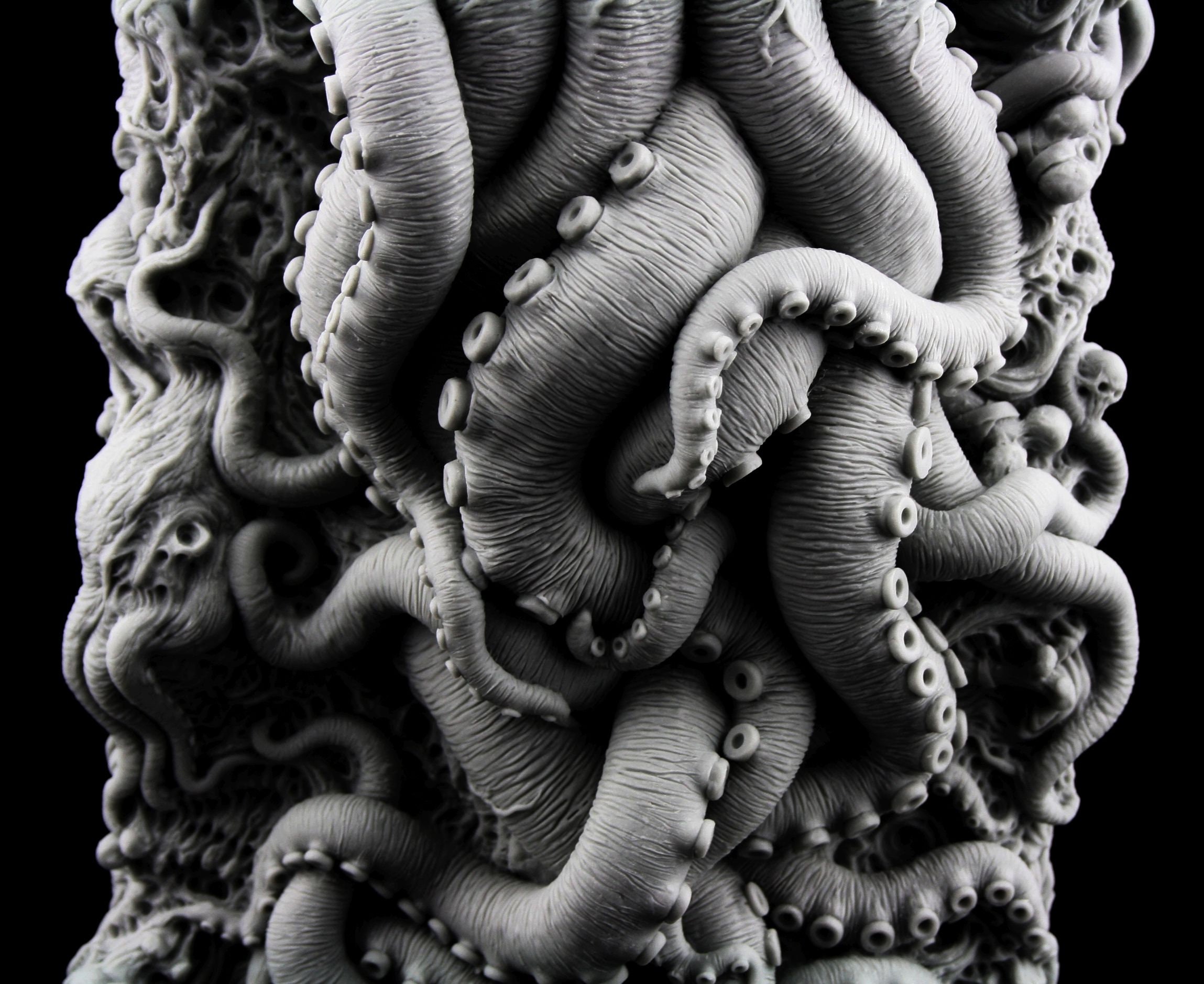 Cthulhu Genesis Wall Plaque. .h.p.lovecraft Handmade Sculpture - Etsy