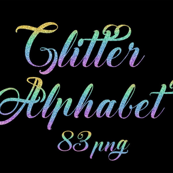 Glitter Rainbow Numbers Png - Etsy