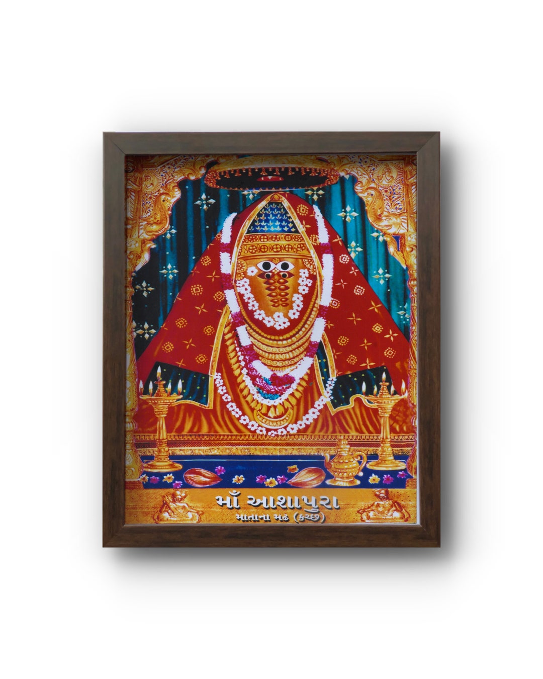 Ashapura Maa Kutch Mata Na Madh Picture Frame With Photo Print Hindu ...
