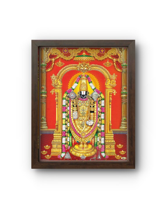 Tirupati Balaji Picture Frame With Photo Print Prayer Room - Etsy