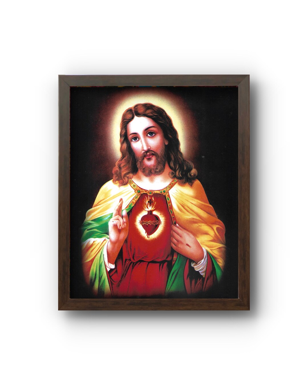 Jesus Christ Faith - Picture Frame With Photo Print - Prayer Room ...