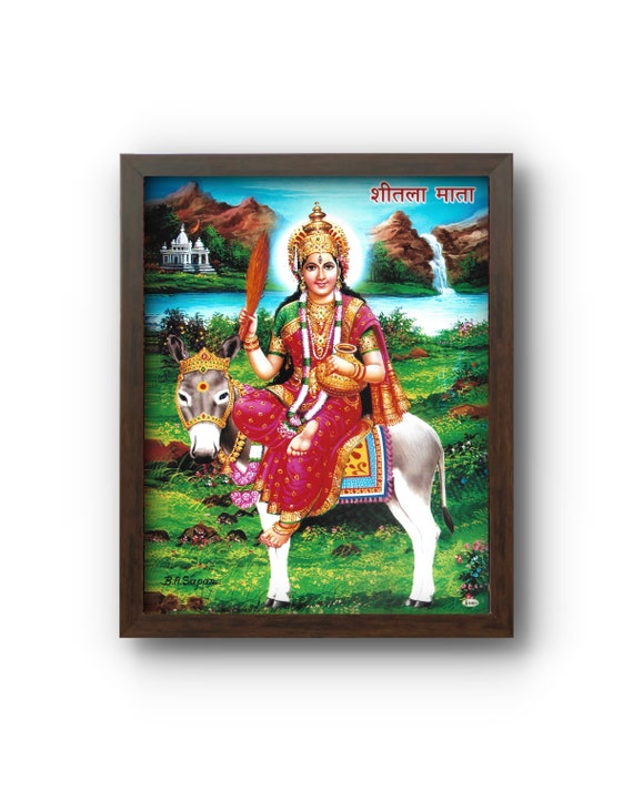 Sheetla Maa Picture Frame With Photo Print Prayer Room / | Etsy