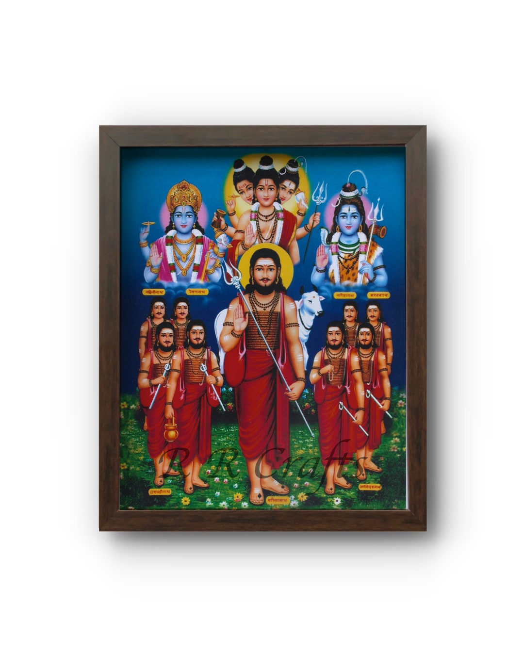 Buy Navnath Ji / Navnath Sampradaya / Lord Dattatreya- Picture Frame With Photo Print - Prayer ...