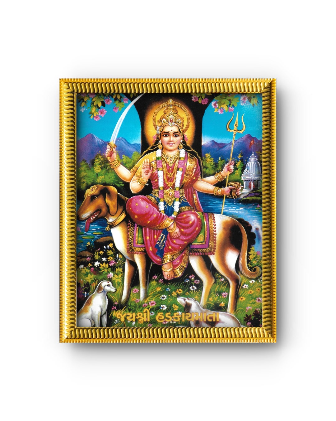 Hadkai Mata Picture Frame With Photo Print Prayer Room / Mandir ...