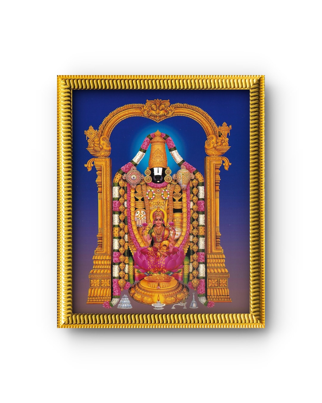 Tirupati Balaji - Picture Frame With Photo Print - Prayer Room / Mandir ...