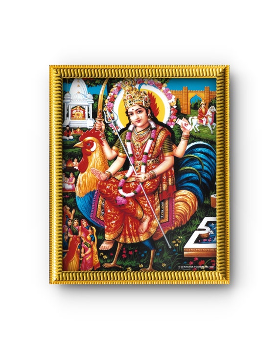 Bahuchara Mata Picture Frame With Photo Print Prayer Room - Etsy Finland