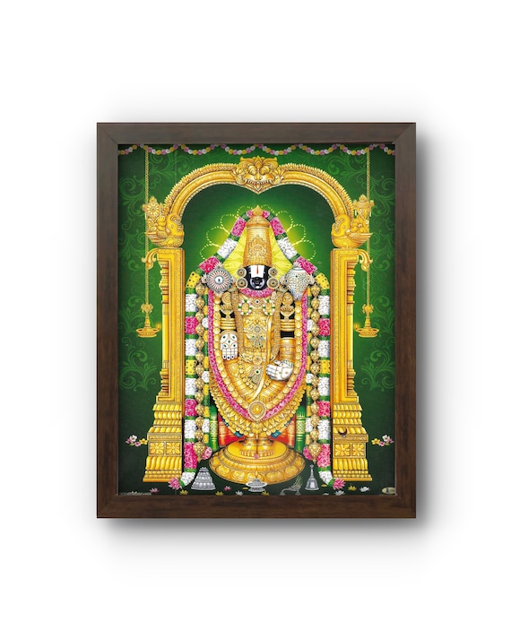 Tirupati Balaji Picture Frame With Photo Print Prayer Room - Etsy