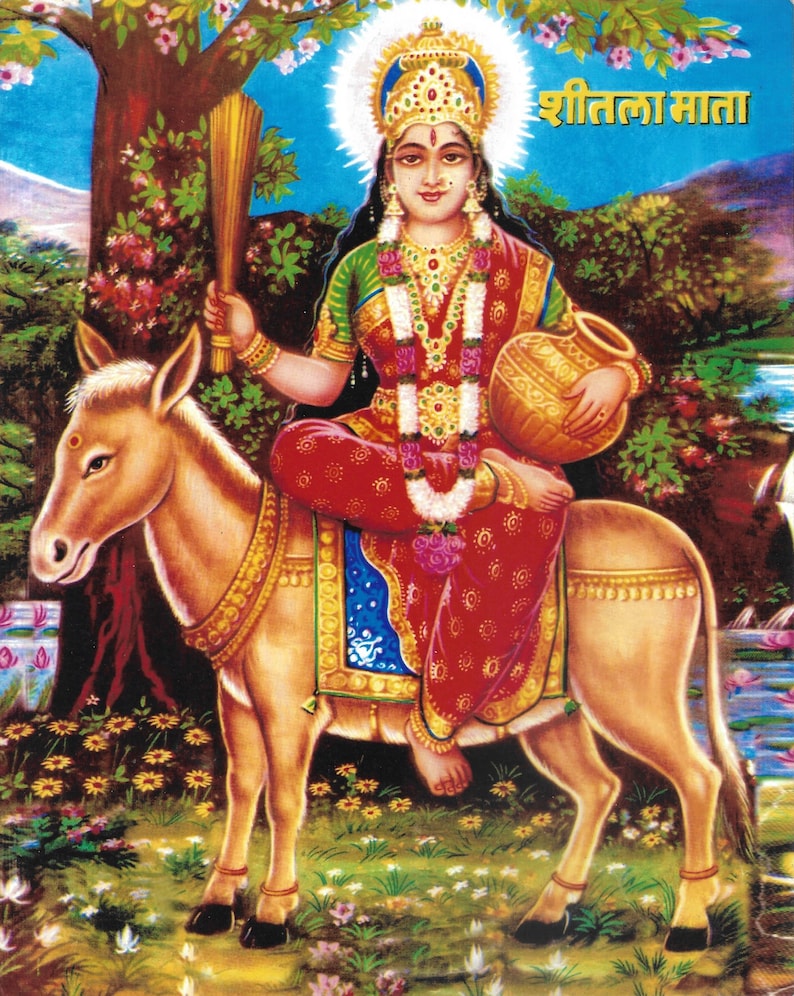 Sheetla Maa Picture Frame With Photo Print Prayer Room / - Etsy