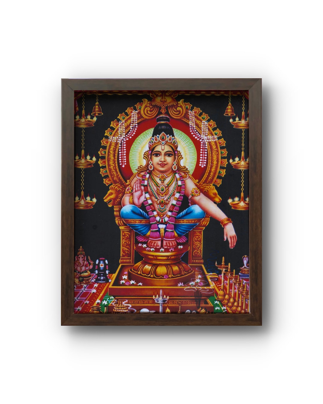 Lord Ayyappan / Sastha -sabarimala Picture Frame With Photo Print ...