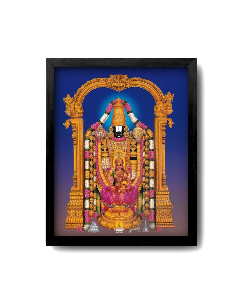 Buy Tirupati Balaji Picture Frame With Photo Print Prayer Room Online ...