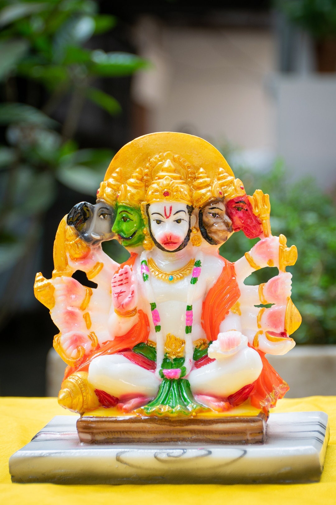 Panchmukhi Hanuman Ji Idol -sitting Position- Hand Painted - Main-door ...