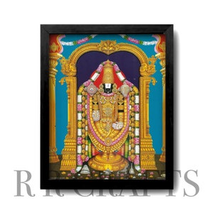 Tirupati Balaji Picture Frame With Photo Print Prayer Room - Etsy UK