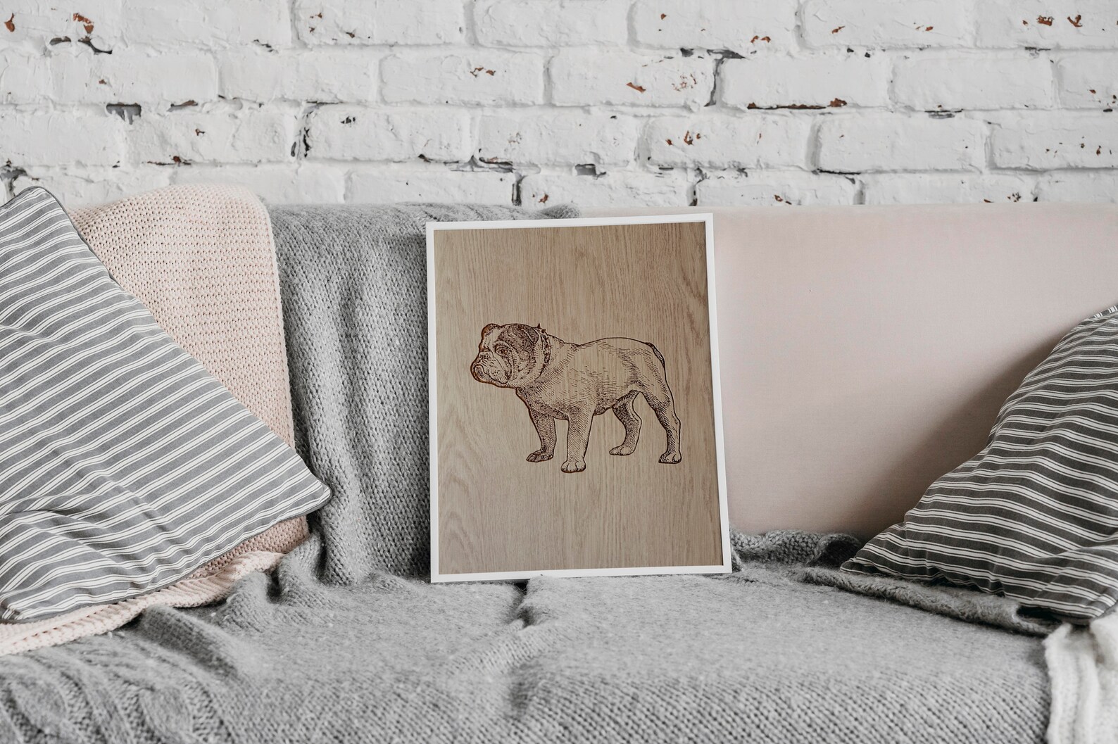 English Bulldog Vector Laser File, Bulldog Dxf Laser Engraving File ...