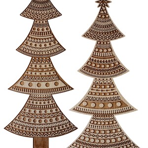 Christmas Tree Svg. Xmas Ornament Laser File. Zentangle Christmas Tree ...